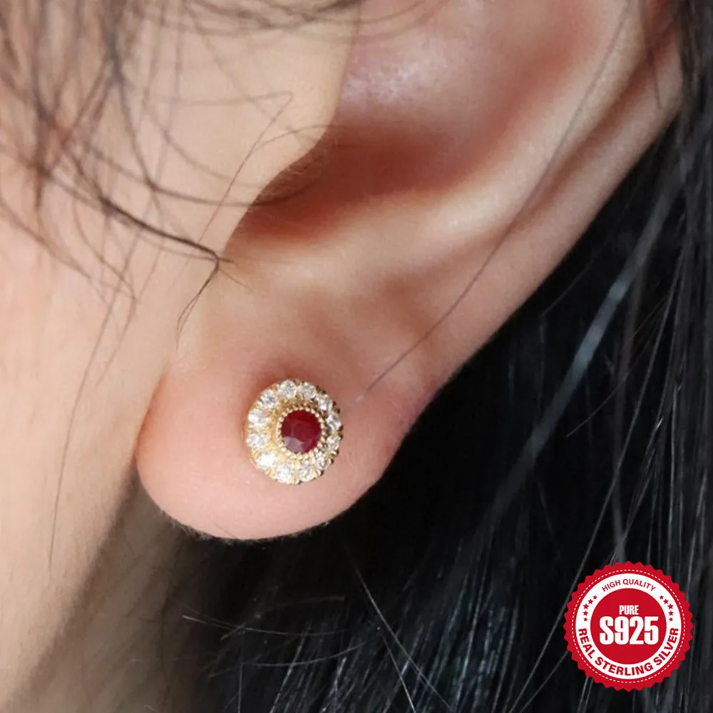 CANNER-Handmade-Fashion-Zircon-Earrings-Red-Gemstone-Earrings-for-Women ...