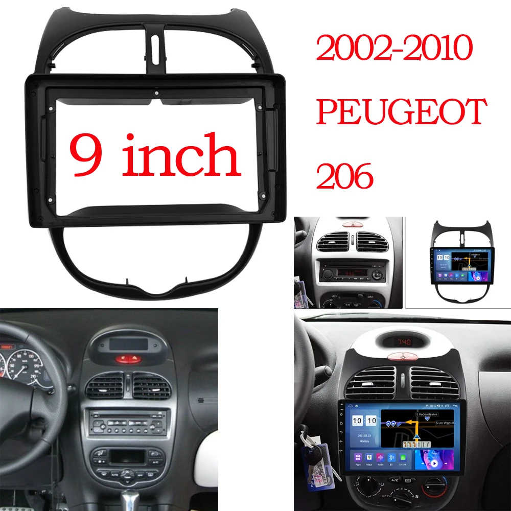 9 Inch 2 Din Car Dashboard Frame Car Dvd Frame Radio Panel Frame ...