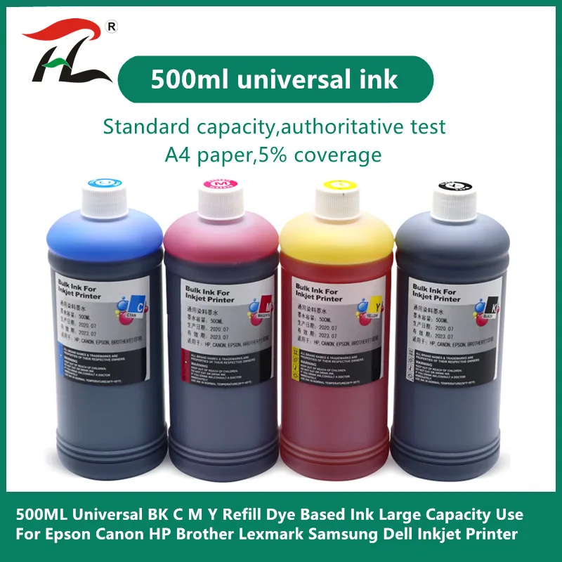 Dye-ink-Printer-500ml-Bottle-Ink-Refill-Kits-For-HP-364-655-178-950-951 ...