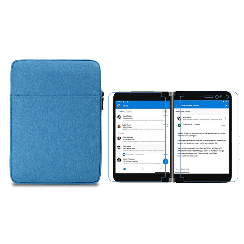 Portable Sleeve Bag Pouch + Screen Protector Shield Film for Microsoft ...