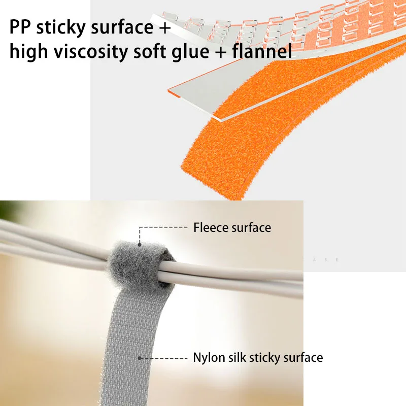 Organisateur tiroir,Bande de fixation velcro en Nylon auto-adhésif ...