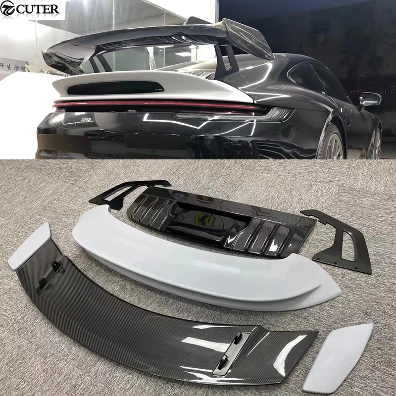 911-992-GT3-Style-Dry-Carbon-Fiber-Rear-Spoiler-Fiber-Glass-Wing-for ...
