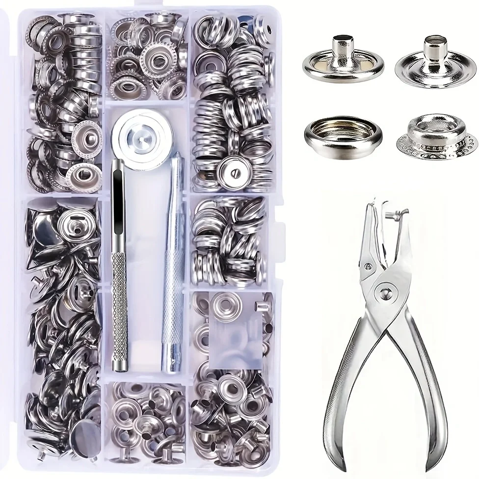 15mm Canvas Snap Kit, Marine Grade Snap Fastener Stainless Steel Snap ...