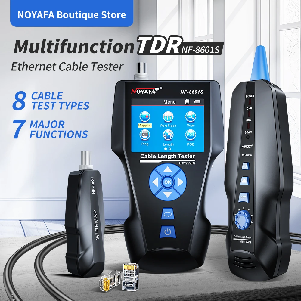 NOYAFA-NF-8601S-Cable-Tester-with-PoE-PING-Function-Lan-Measure-Tester ...