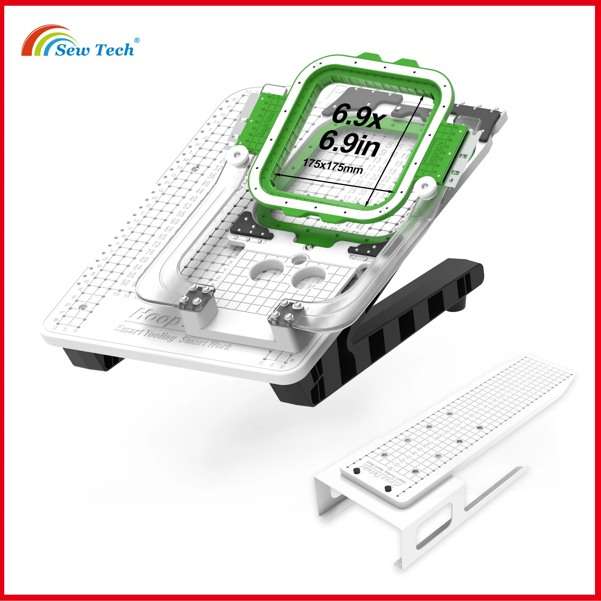 Sew Tech Hoop Talent Hooping Station With 6.9"x6.9" Magnetic Mighty ...
