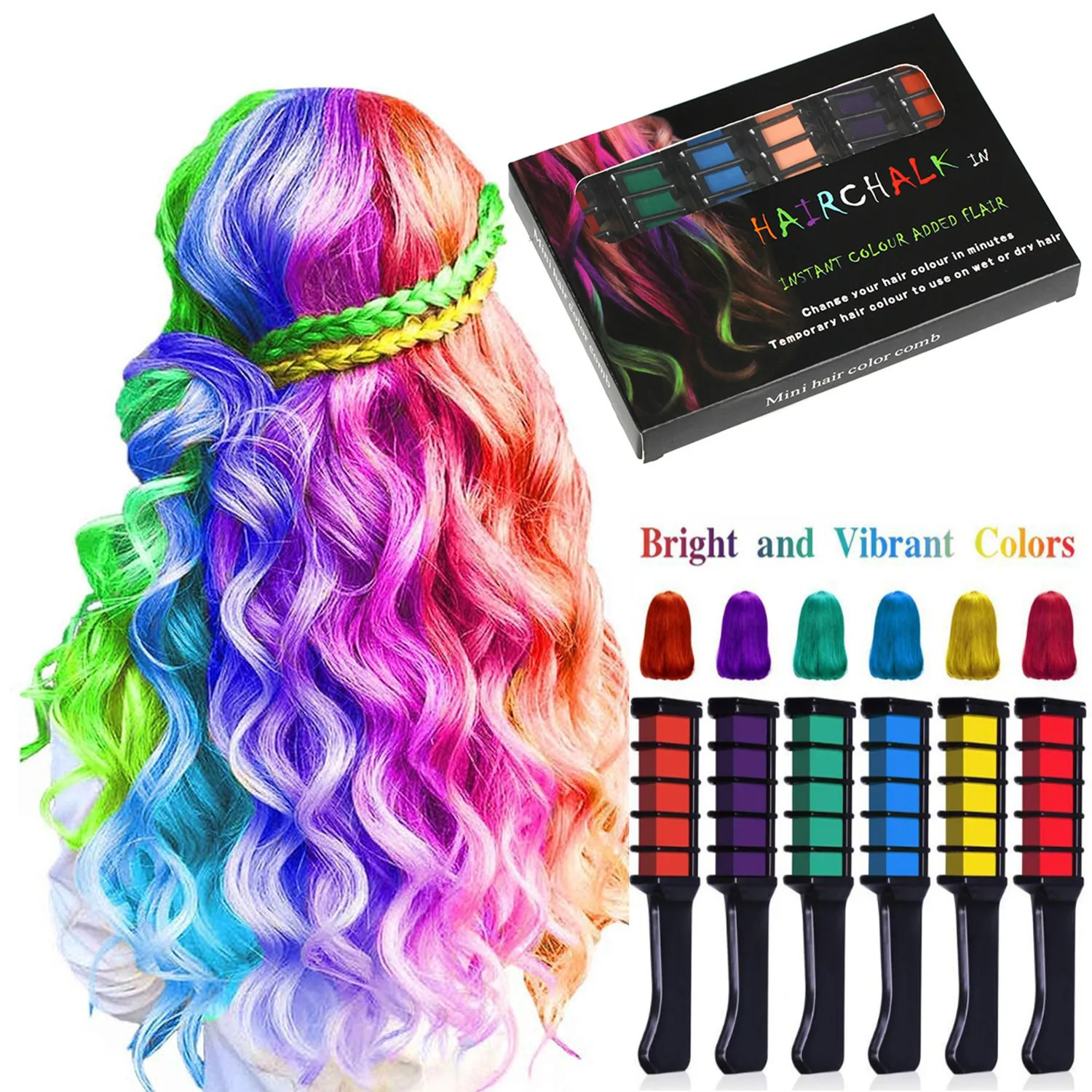 Máscara para el cabello con diseño de piezas, 10/6/1 crayones para el ...
