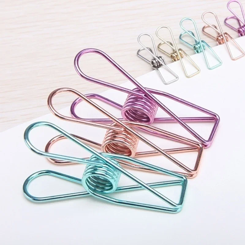 Mini-Metal-Color-Clip-Decorative-Bookmark-Binder-Envelope-Writing-Paper ...