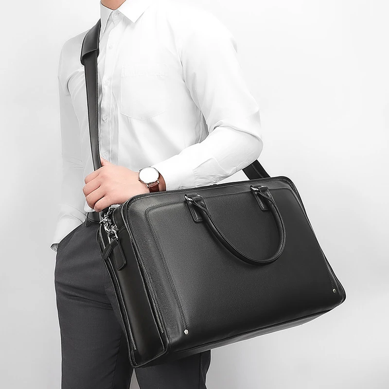 Business Tasche Leder herren aktentasche 17 "15,6 zoll luxus designer ...