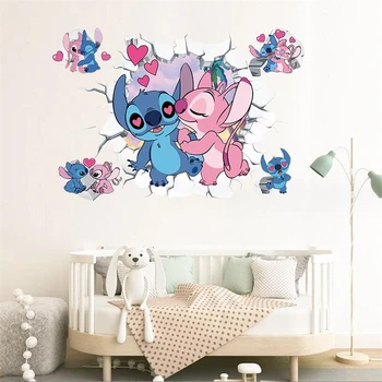 Cartoon Lilo & Stitch Stitch Wall Stickers For Kids Room Home Bedroom ...