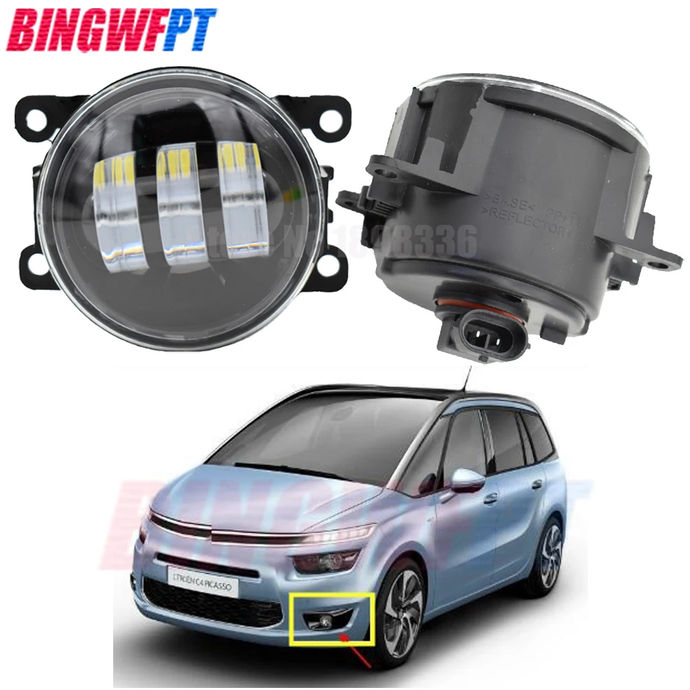 2Pcs-Pair-Fog-Lamp-Assembly-Super-Bright-LED-Fog-Lights-For-Citroen-C4 ...