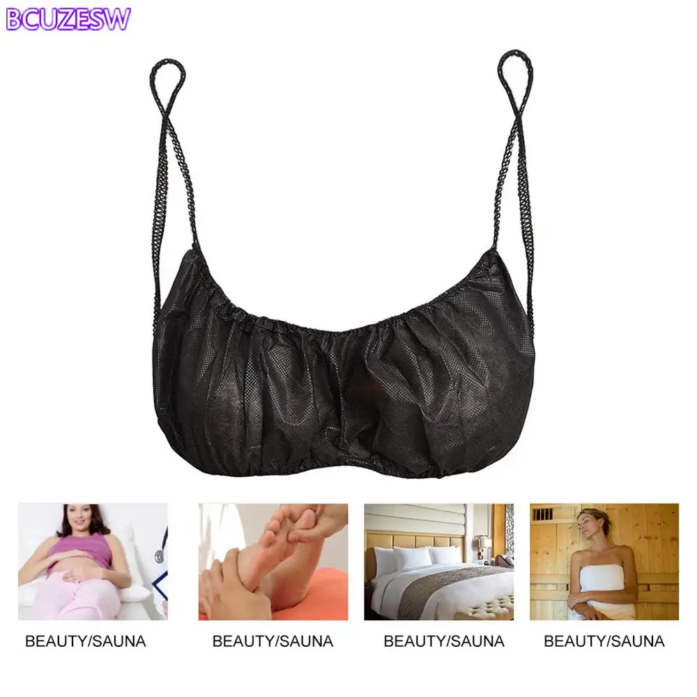 50PCS-Womens-Disposable-Bras-Individually-Non-woven-Fabric-Tops-Spa ...