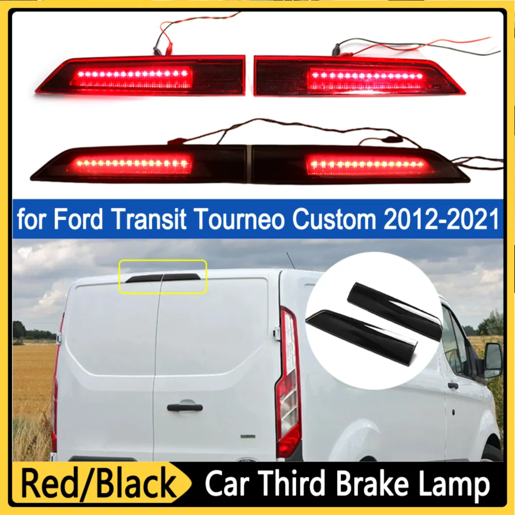 Red-Black-Car-Red-LED-Brake-Light-High-Additional-Third-3rd-Brake-Light ...