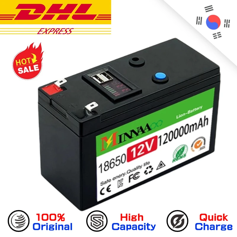 DHL-Ship-12V-Battery-120Ah-lithium-battery-pack-Rechargeable-battery ...