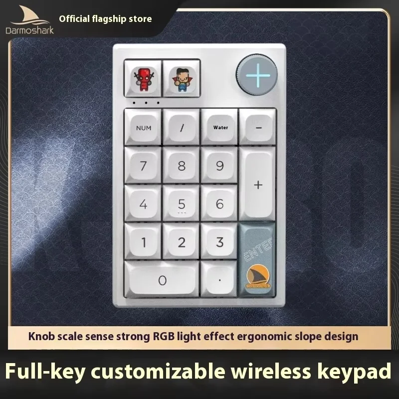 Darmoshark-K3PRO-RGB-Bluetooth-Wireless-Numeric-Mechanical-Gaming ...