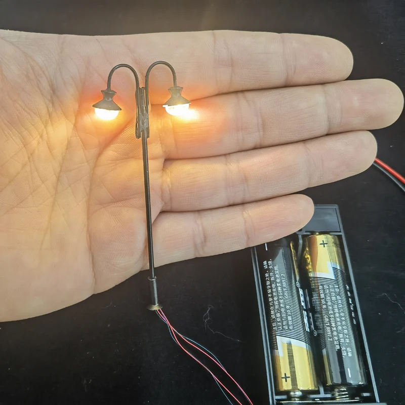 1-87-Ho-Scale-Street-Lamp-Model-3V-Led-Light-Diy-Garden-Building ...