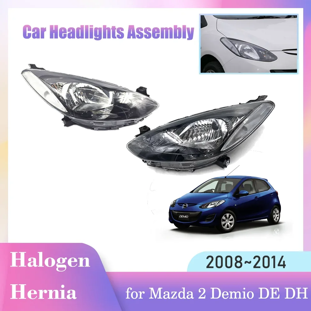 Car Headlight Assembly for Mazda2 Mazda 2 Demio DE DH 2008~2014 2009 ...