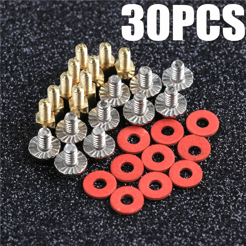 30Pcs-Assorted-M3-Computer-Golden-Motherboard-Riser-Silver-Screws-Red ...