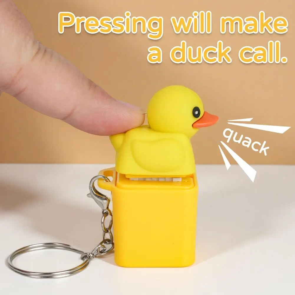 Duck Quacking Fidget Toy Quacking Duck Keychain Mini Quacking Duck ...