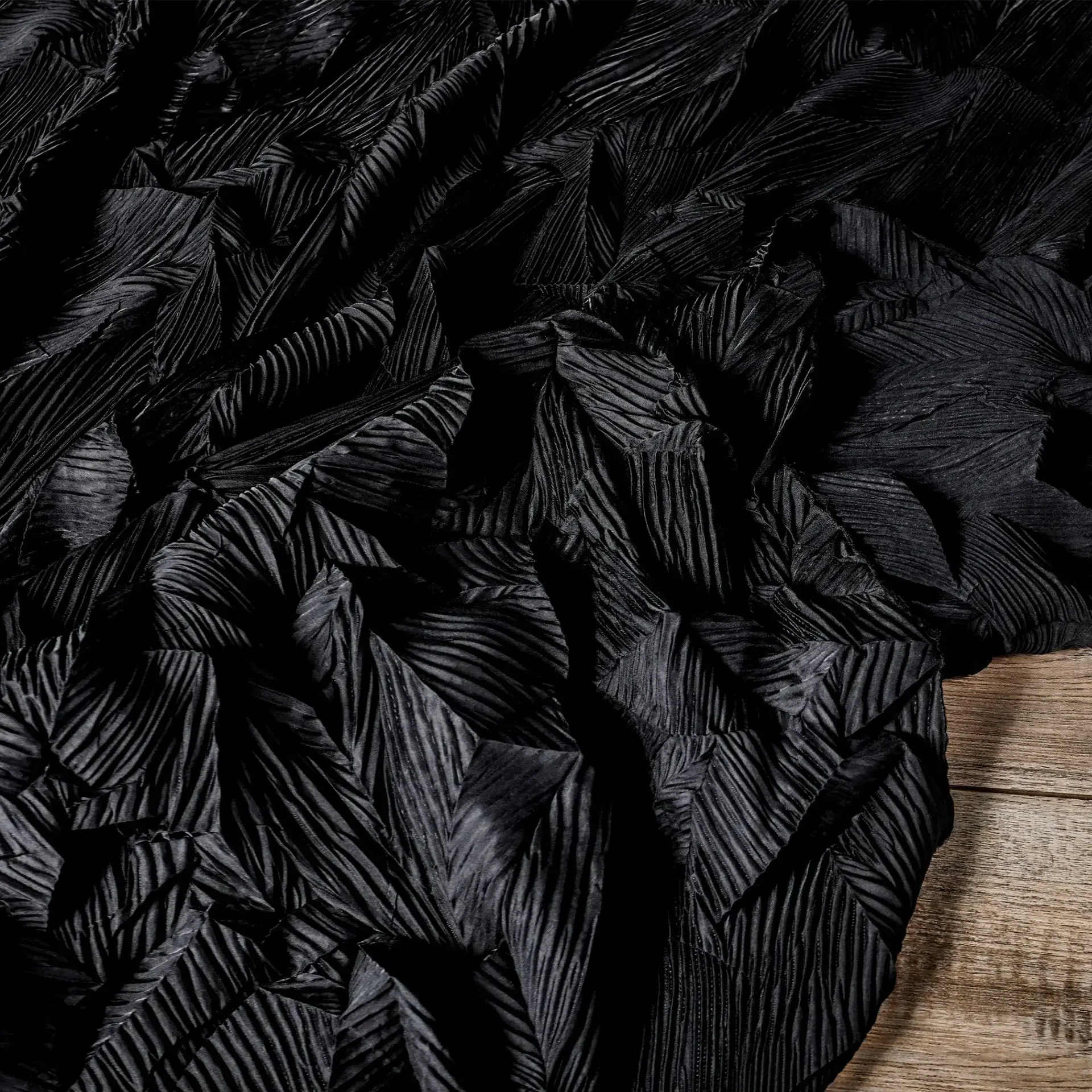 Pleated Black Stiff Fabric DIY Art Painting Wedding Decor Skirt Dress ...