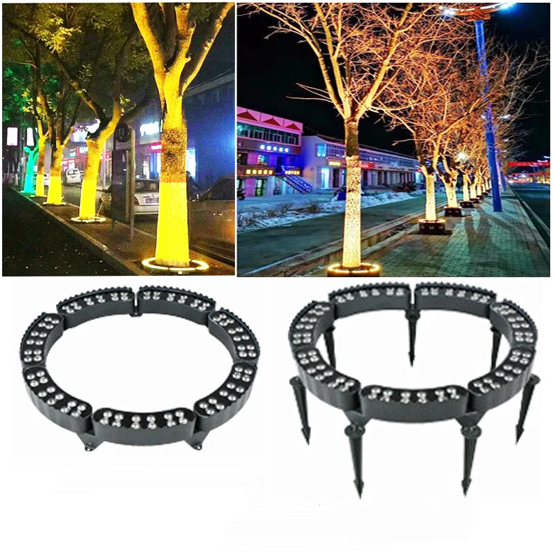 1pcs 12w Ip65 Waterproof Ring Column Light Outdoor Garden Landscape Led ...