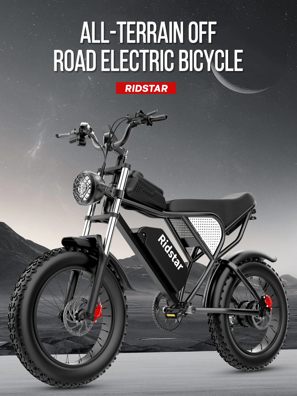 Ridstar Q20 Electric Bike 2000W 48V 40AH Waterproof Powerful Dual Motor ...