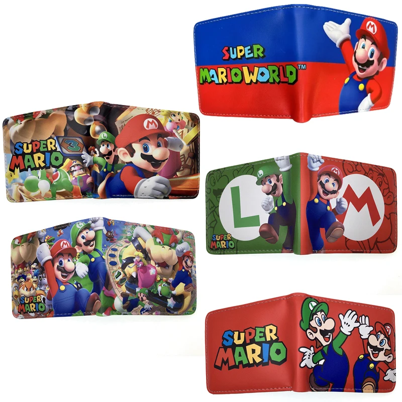 Super-Mario-Bros-Coin-Purse-Anime-Leather-Walet-Photo-Card-Holder-Large ...