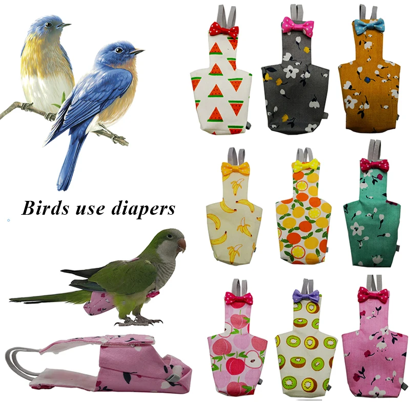Parrot Bird Diaper Bird Flight Suit Bird Pocket Diaper Cockatiel ...