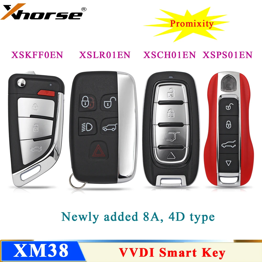 Xhorse VVDI XM38 범용 스마트 키 지원, 4D 8A 46 47 48 49 MQB48 MQB49 XSLR01EN ...