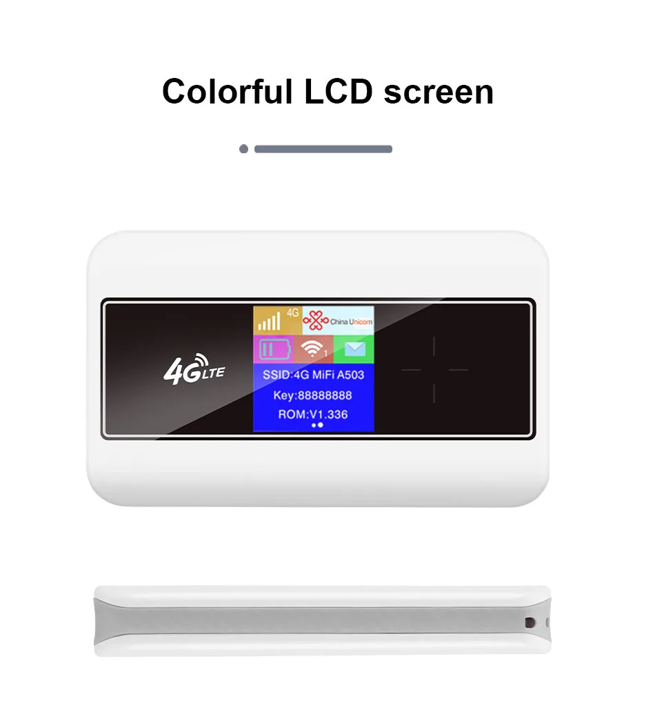 4G SIM card wifi router color LCD display lte modem Sim Card pocket ...