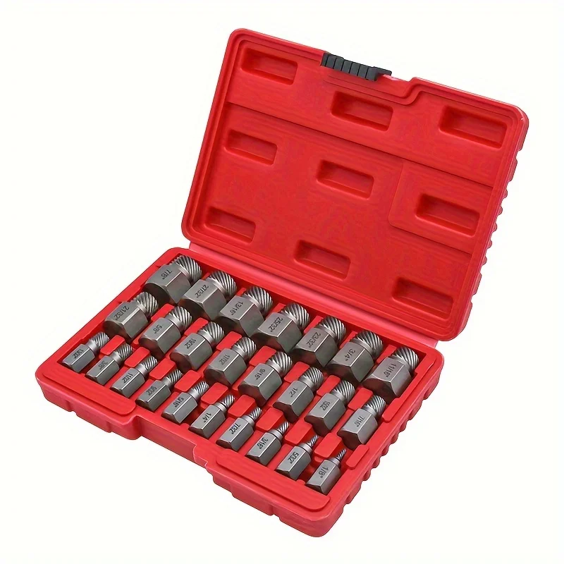 25PCS Screw Extractor Set, Hex Head Multi-Spline Easy Out Bolt ...