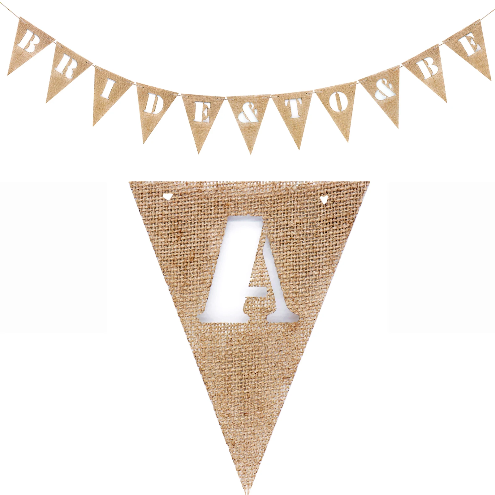 Letter-A-Z-Burlap-Pennant-Banner-Wedding-DIY-Jute-Burlap-Bunting-Banner ...