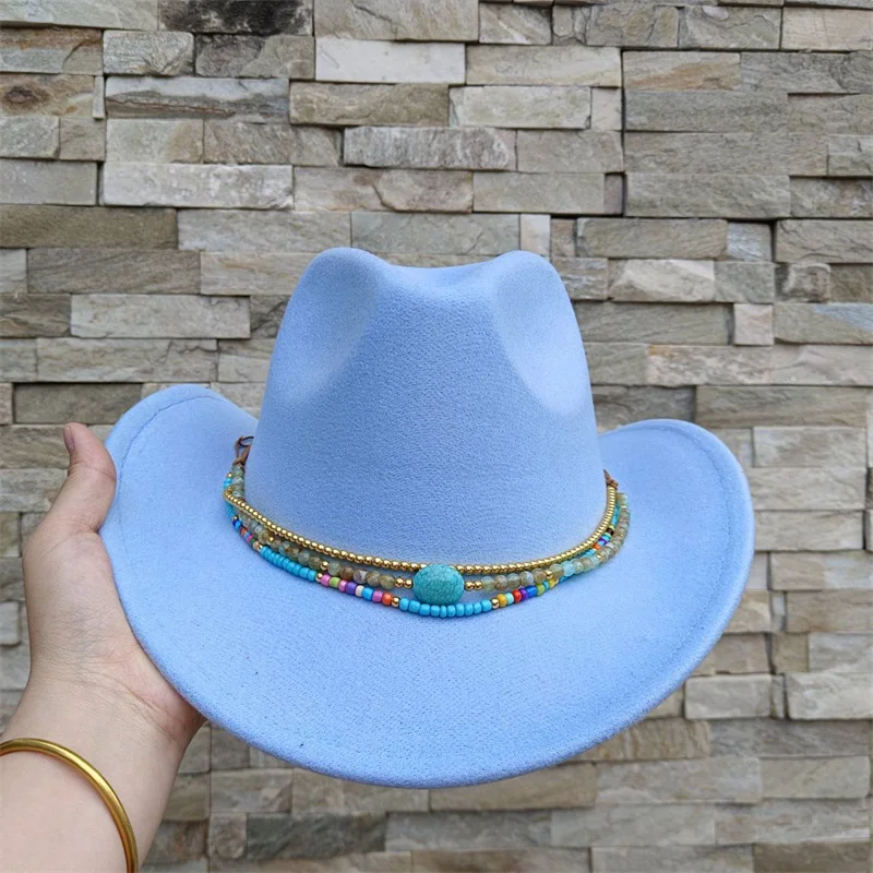 Turquoise-Cowboy-Hat-Light-Blue-Most-Beautiful-Knight-Hat-Men-s-and ...