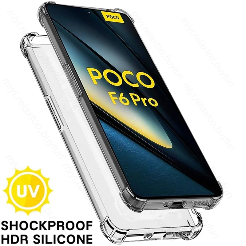 Clear-Airbags-Shockproof-Coque-For-Poco-F6-Pro-5G-Case-Camera-Protect ...