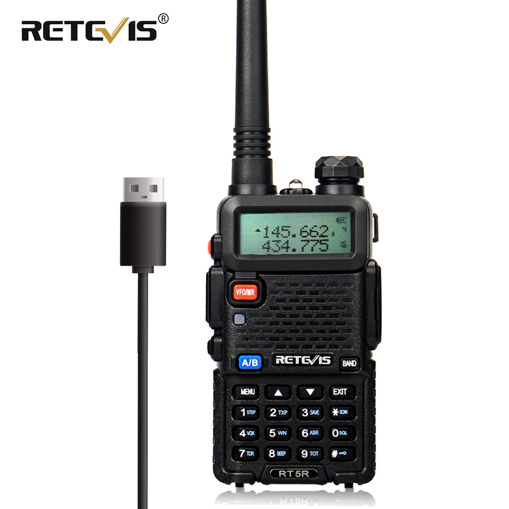 Retevis Rt5r Handy Walkie Talkie 5w Vhf Uhf Usb Ham Amateur Two-way ...