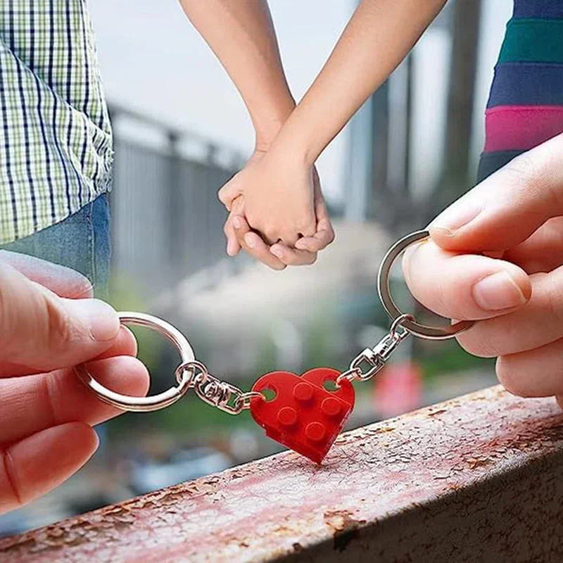 Brick-Matching-Heart-Keychain-Separable-Love-Building-Block-Keyrings ...