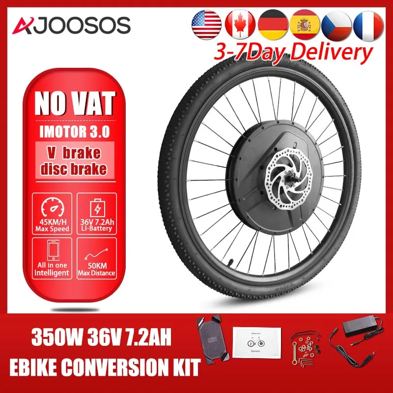 Intelligent Ebike Conversion Kit Wireless Bluetooth 40-50km/h Speed ...