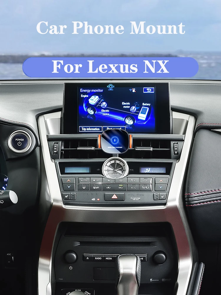 15W Wireless Charger Phone Stand For Lexus NX200/NX300h/NX300 2014-2021 ...