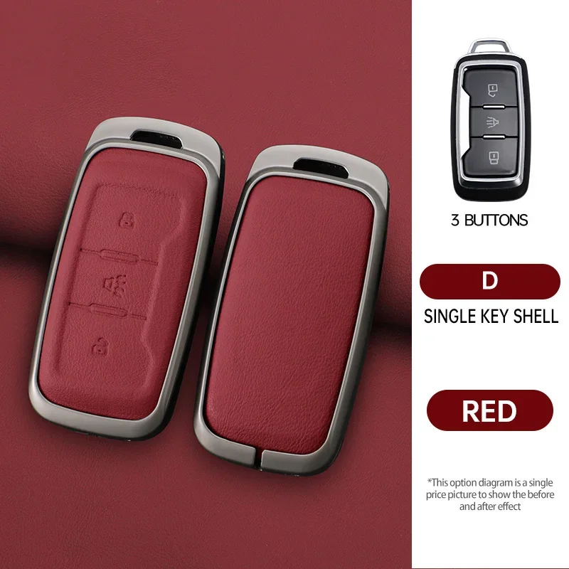 Zinc-Alloy-Leather-Key-Protective-Skin-Set-Case-Cover-for-Chery-Jetour ...
