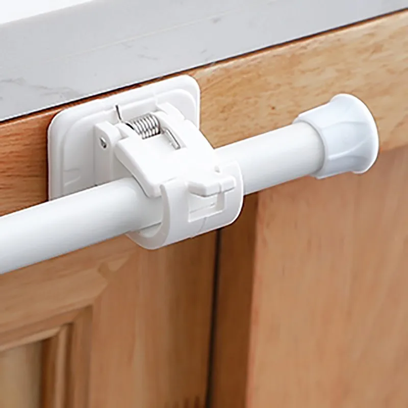2-Pcs-White-Hanging-Rod-Clip-Adhesive-Wall-Curtain-Hanging-Clamp-Hooks ...