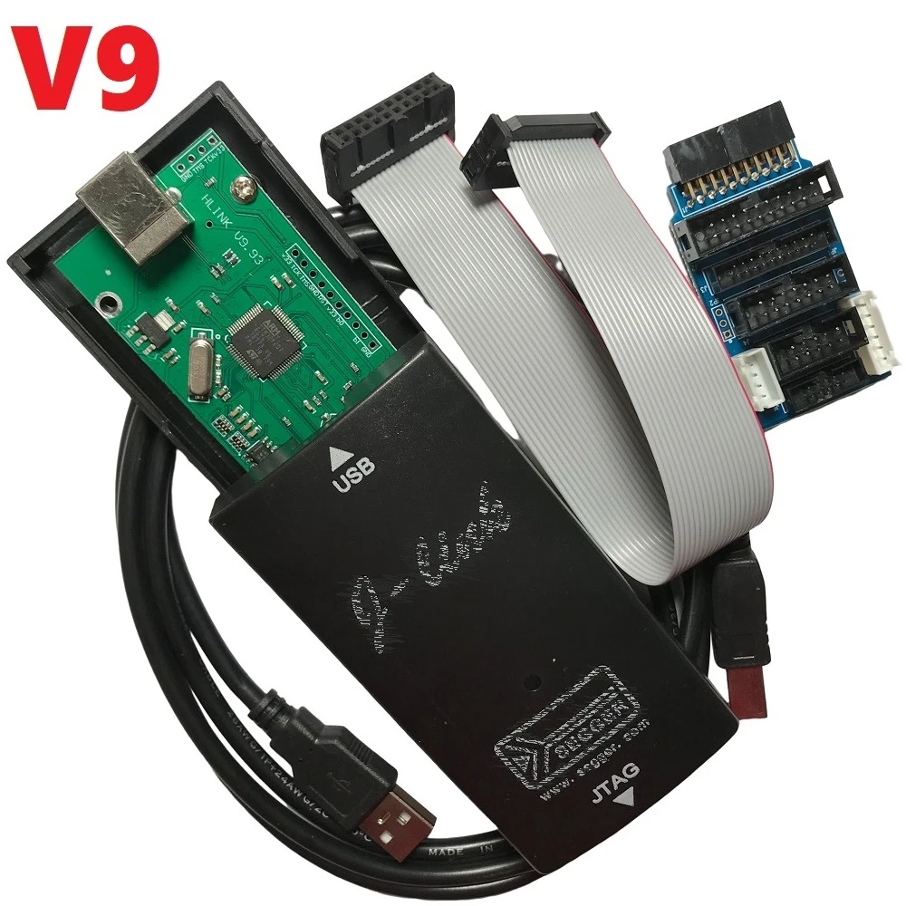 For J Link V9 Jlink V9 J Link V9 Arm Emulator Adapter For Stm32 Arm Mcu Usb Jtag Debug Tools