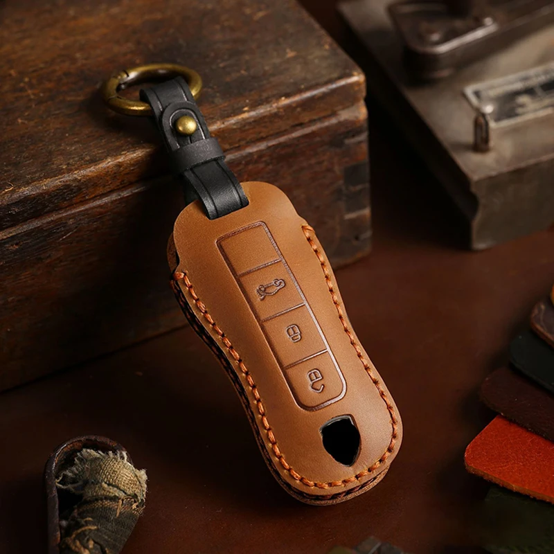 Car Key Case Cover Shell Keychain Fob For Porsche Panamera Spyder ...