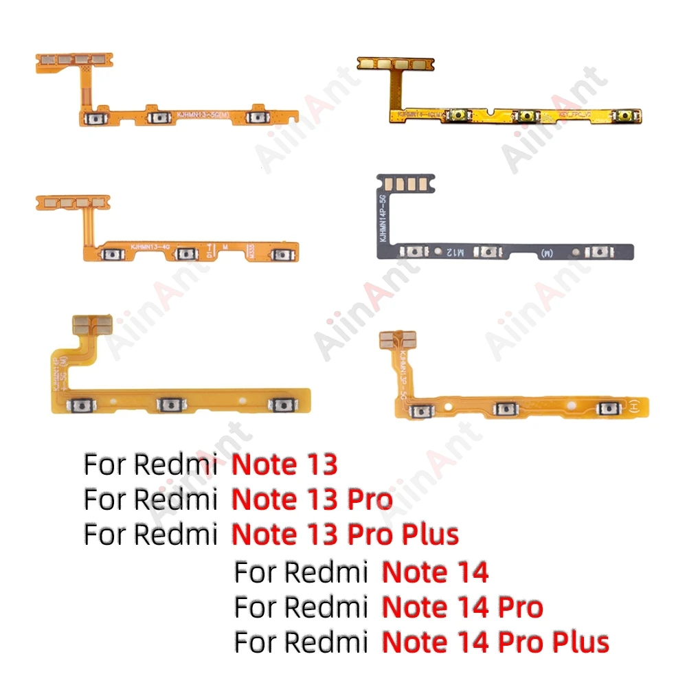 OEM On Off Buttons key Volume Power Flex Cable For Xiaomi Redmi Note 13 ...