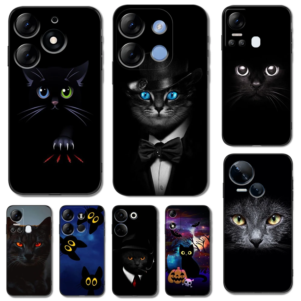 Black tpu Case For itel A60 P40 VISION 5 A18 S18 INFINIX SMART 7 PLUS ...