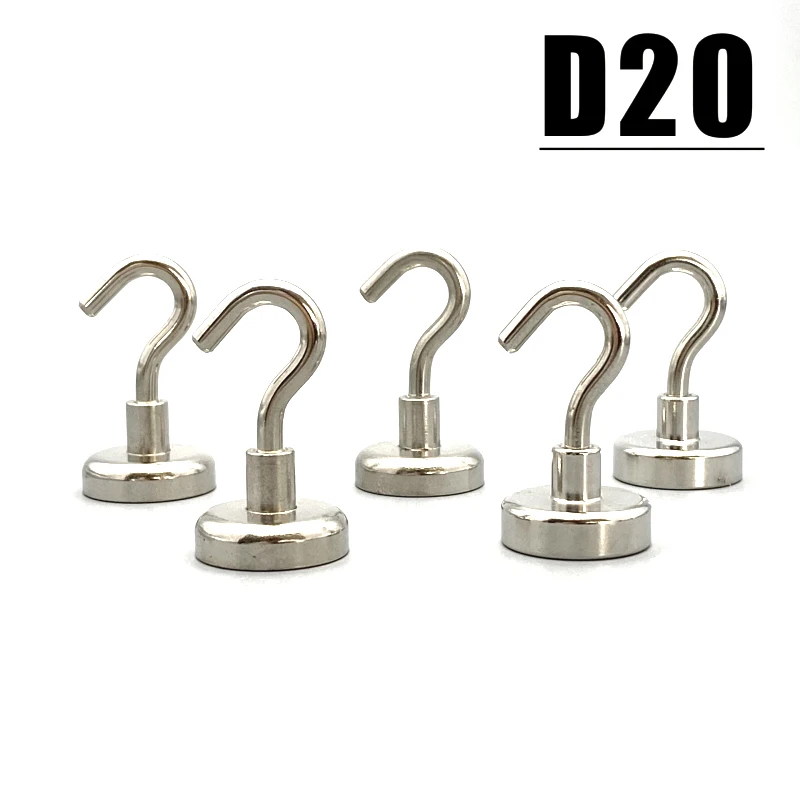 1-2-3-5Pcs-Hook-Magnet-D20-NdFeB-Magnetic-Material-MAGNET-D20mm-Strong ...