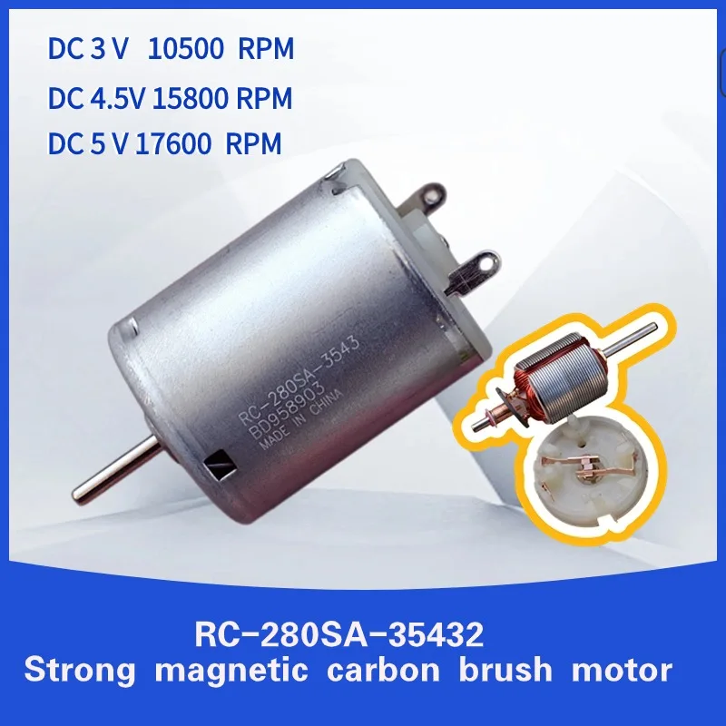 280SA-3543-280-Micro-Motor-DC-3V-10500-RPM-DC4-5V-15800-RPM-5V-17600 ...