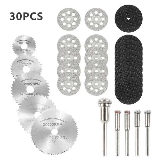 32/31/30 Pcs Mini Circular Saw Blade Set Sanding Grinding Wheel Cutting ...