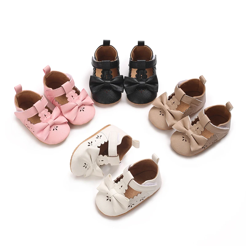 Baby Girl Shoes Infant Toddler Walking Flat Shoes Soft Sole Princess ...