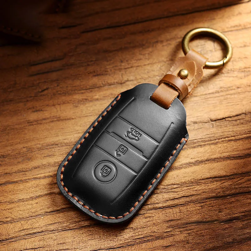 Genuine-Leather-Car-Key-Cover-for-Kia-Optima-Rio-Soul-Sportage-Ceed ...