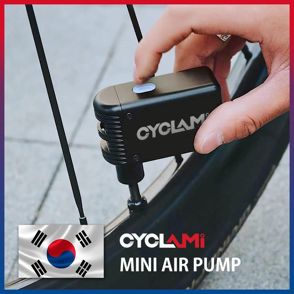 CYCLAMI-A2-Small-Mini-Electric-Pump-Portable-Bicycle-Cordless-Air-Inflator-Presta-Schrader-Valve ...
