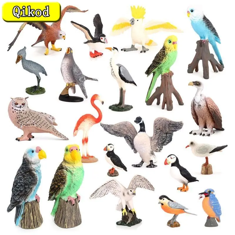 Bird-Action-Figure-Parrot-Zoo-Wild-Animal-Owl-Flamingo-Vulture-Model ...